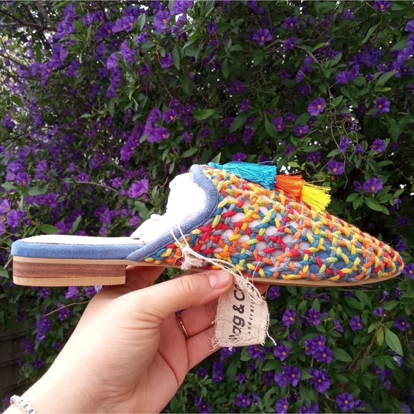Rag & Co | Shoes | Rag Co Zooey Colorful Woven Flat Mules | Poshmark